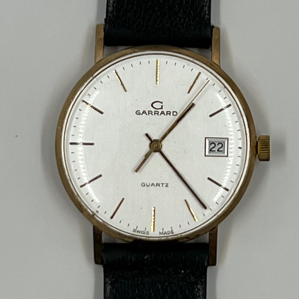 Pre-owned VINTAGE GARRARD 9CT GOLD QUARTZ WRIST WATCH WITH ENGRAVING ON ...